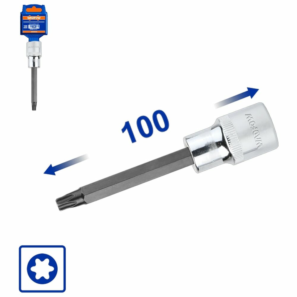 Насадка бита торцевая 100 мм 1/2 TORX T50 10/80 WadFow WSC5217