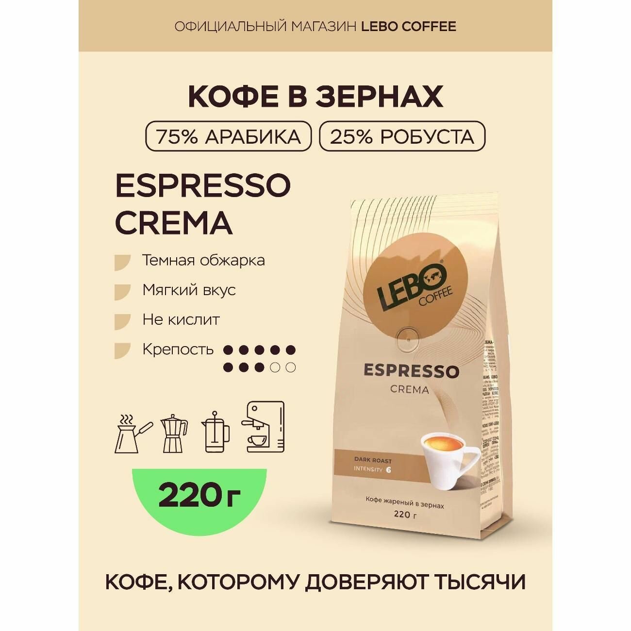 Кофе зерновой Lebo 4602076002290