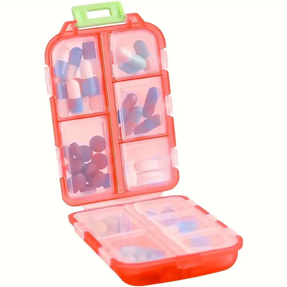 Портативный органайзер для таблеток 1 PC, Красный, Red