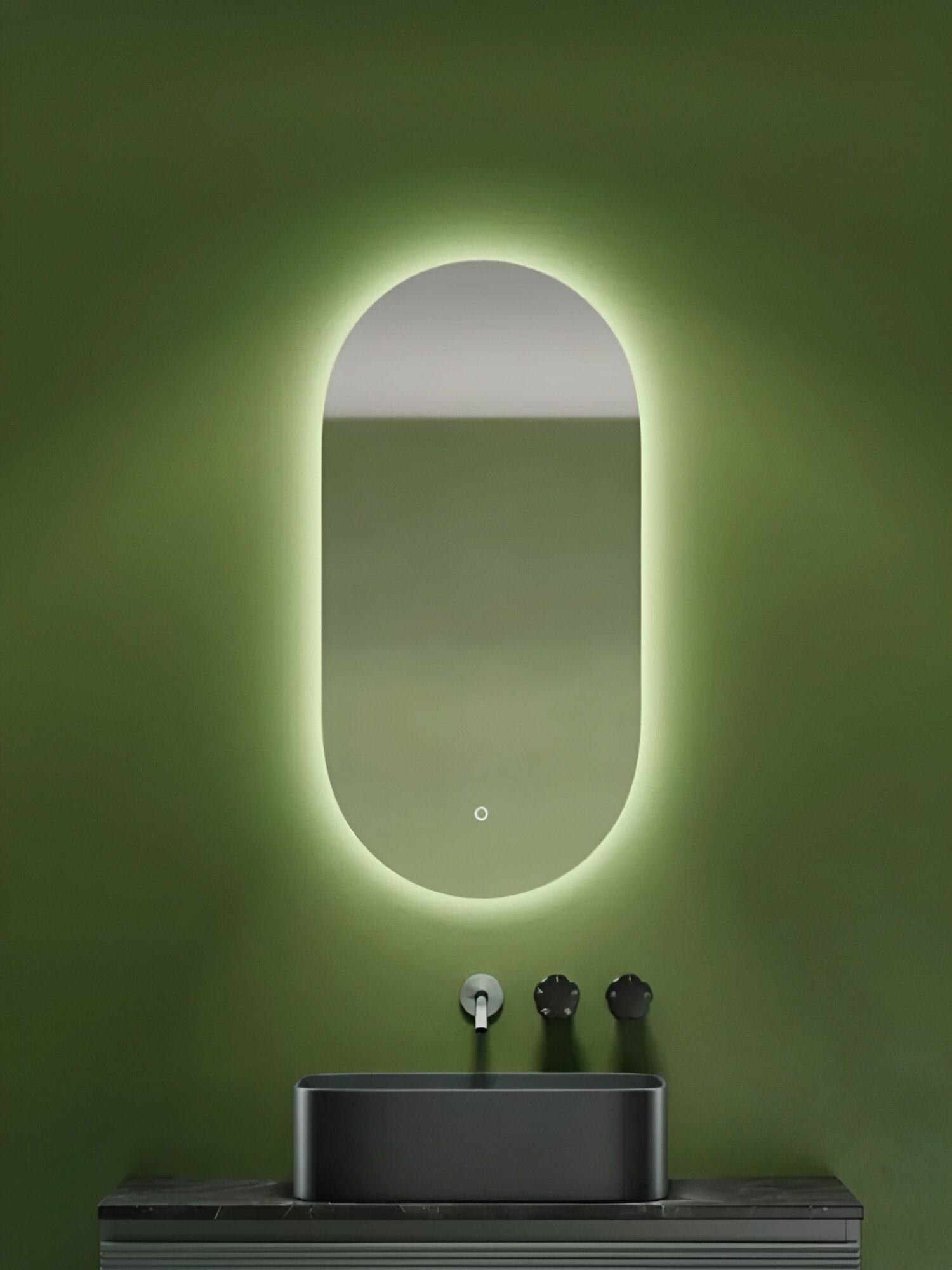 Зеркало Sancos Oval 45/90 с фоновой подсветкой OV45C