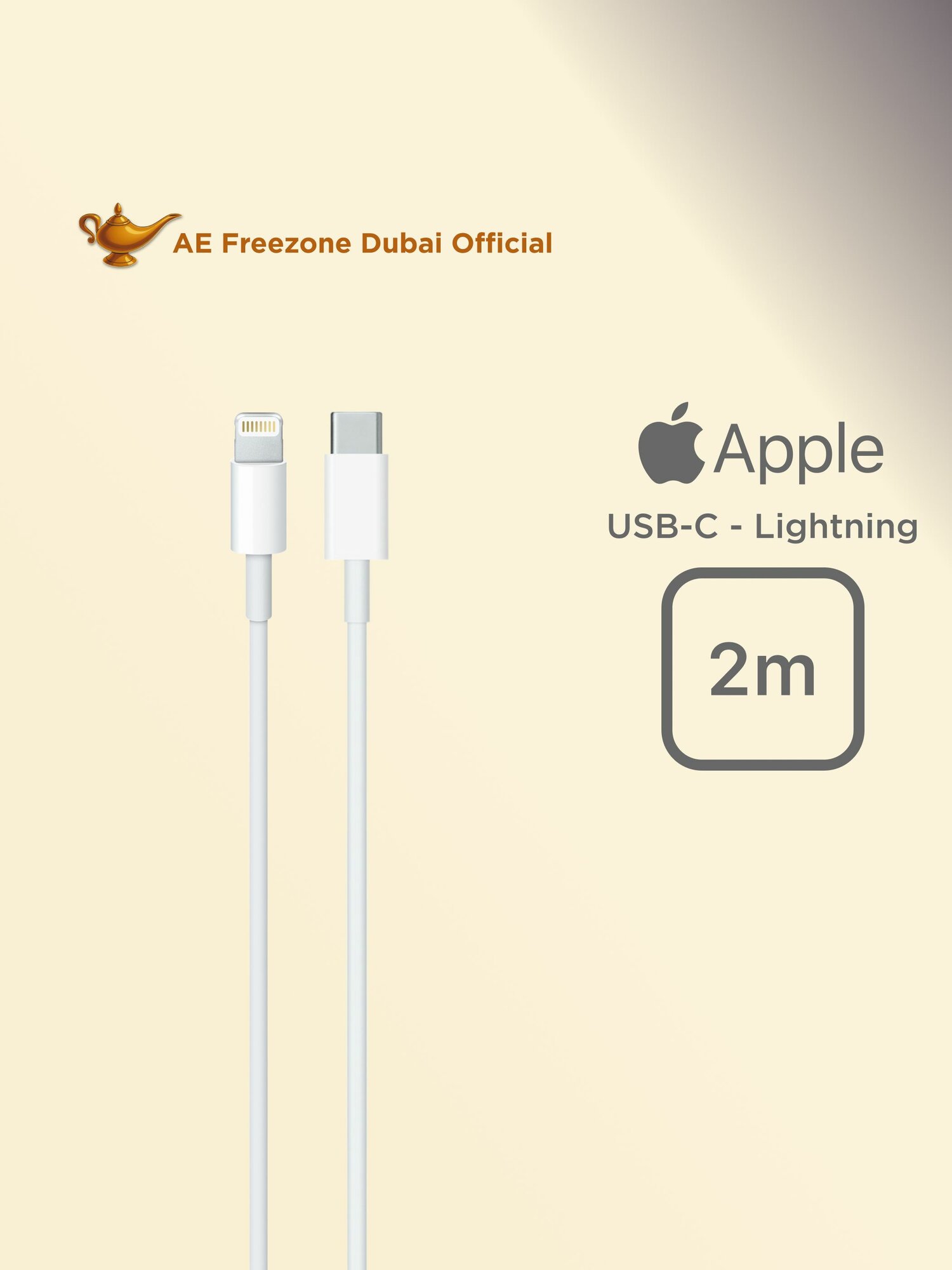 Кабель Apple USB-С - Lightning 2m (MW2R3), цвет White (Белый) (Цвет товара: белый; Комплектация: кабель, упаковка)