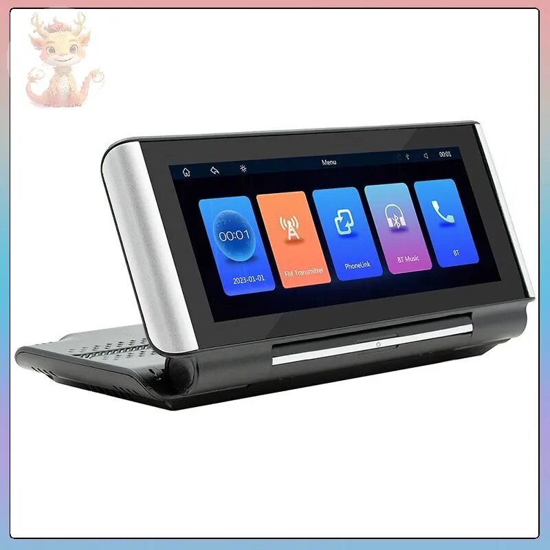 Автомагнитола, Bluetooth, 2 DIN, сенсорный экран 6.86 дюймов, FM-трансмиттер, черный