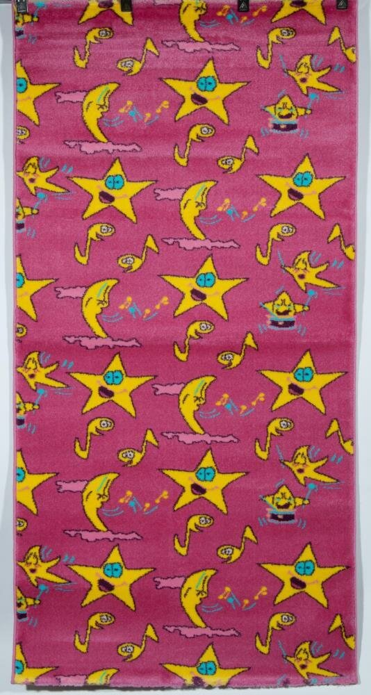 Ковер Детский Kaplan Kardesler Kids Collection Kk d309 из нитей Хет-Сет, цвет Розовый/Желтый, размер 1 м на 2 м , вес 4,2 кг.