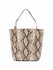 Сумка Snakeskin-effect leather bucket bag