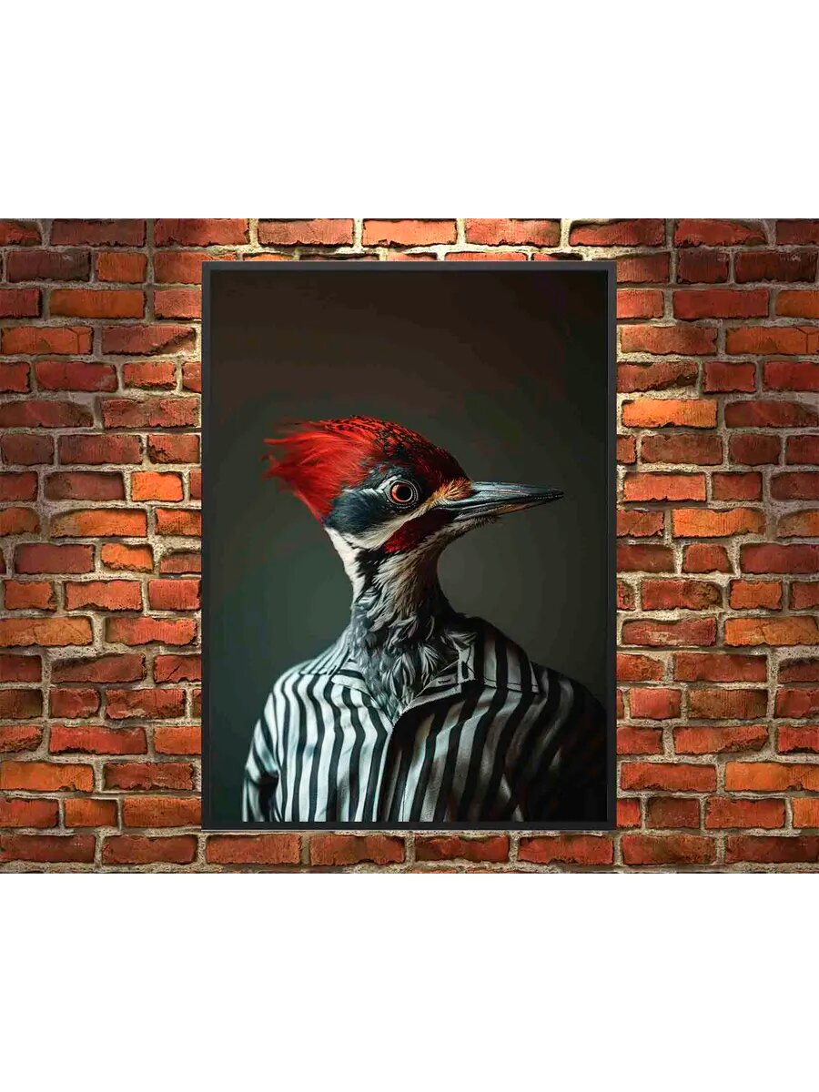 Птица-заключенный дятел 3, Плакат 30x42см
