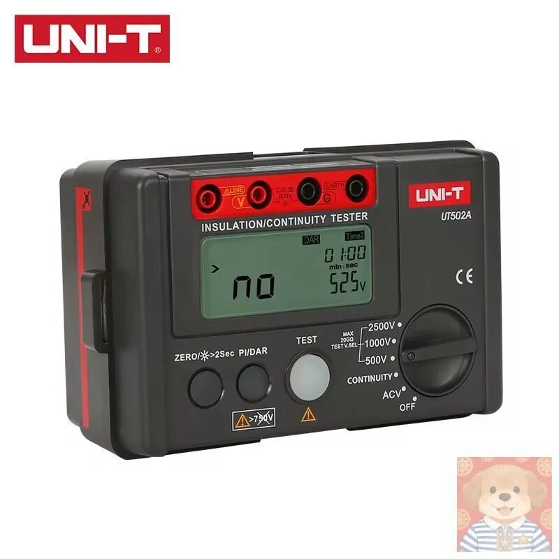 UNI-T instrument UT502A цифровой тестер сопротивления изоляции 500-2500 В мегомметр 30 600 В вольтметр переменного тока с ЖК-подсветкой + gjft