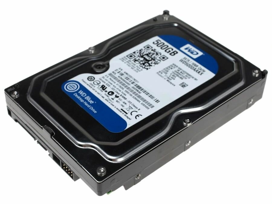 3,5" 500 ГБ Жесткий диск Western Digital Blue 500 GB (WD5000AAKX) - SATA III, 6 Гбит/с, 7200 об/мин, кэш память - 16 МБ