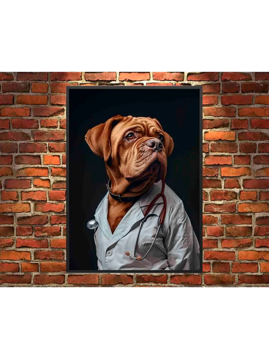 Бордоский дог - собачий доктор 3, Плакат 30x42см
