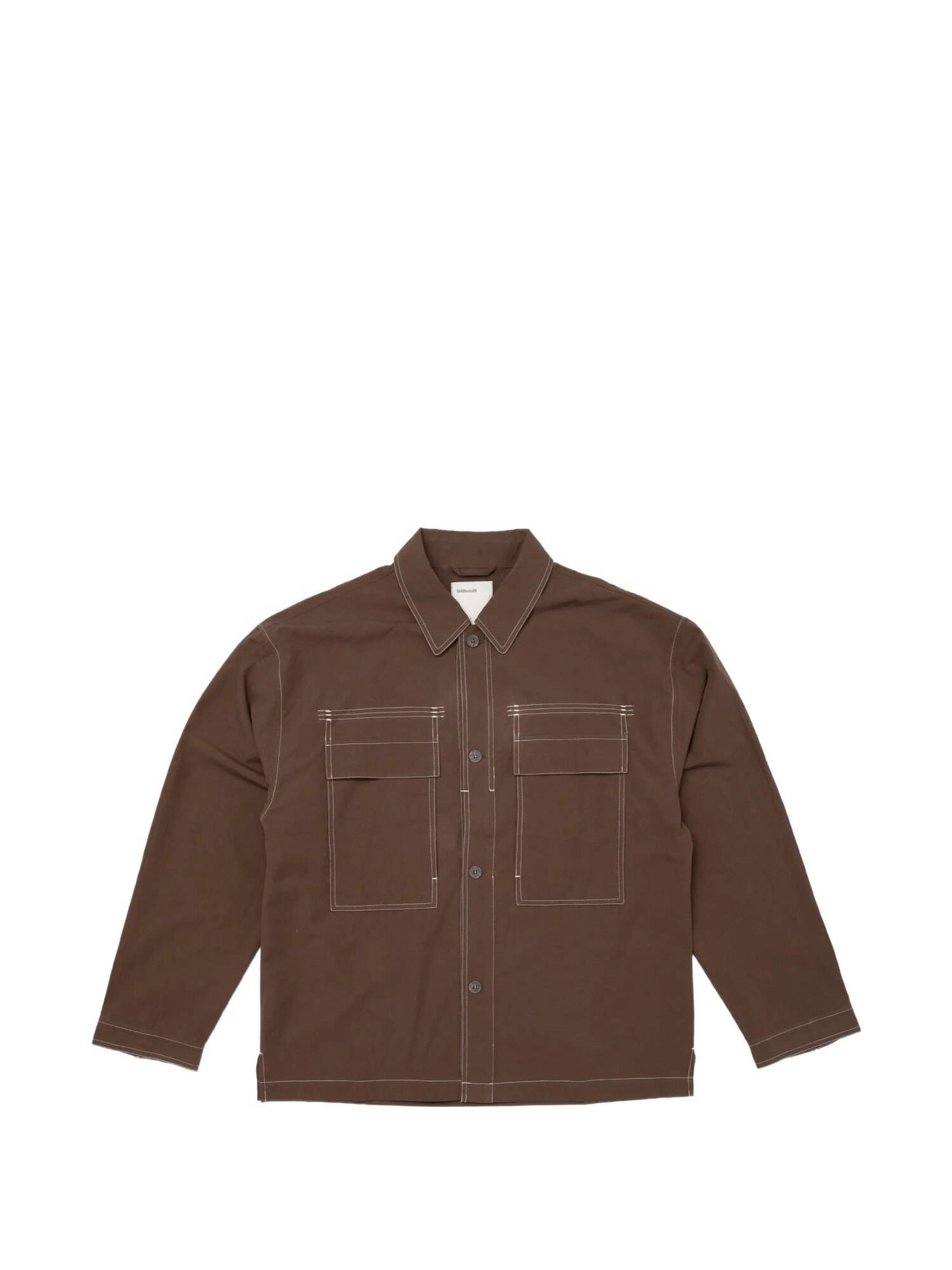 Рубашка Drop contrast-stitch overshirt