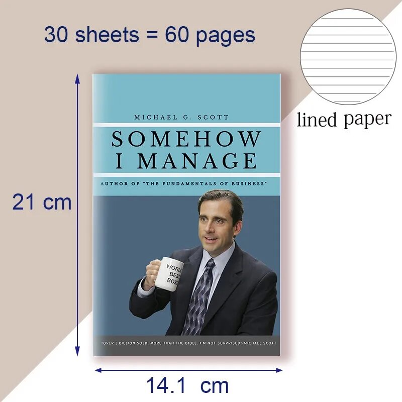 Блокнот LERNEJO A5 с цитатой "SOMEHOW I MANAGE" X105 - 1