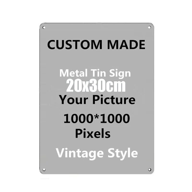 Металлическая табличка 20x30 см/20x20 см/30x30 см 20x30cm