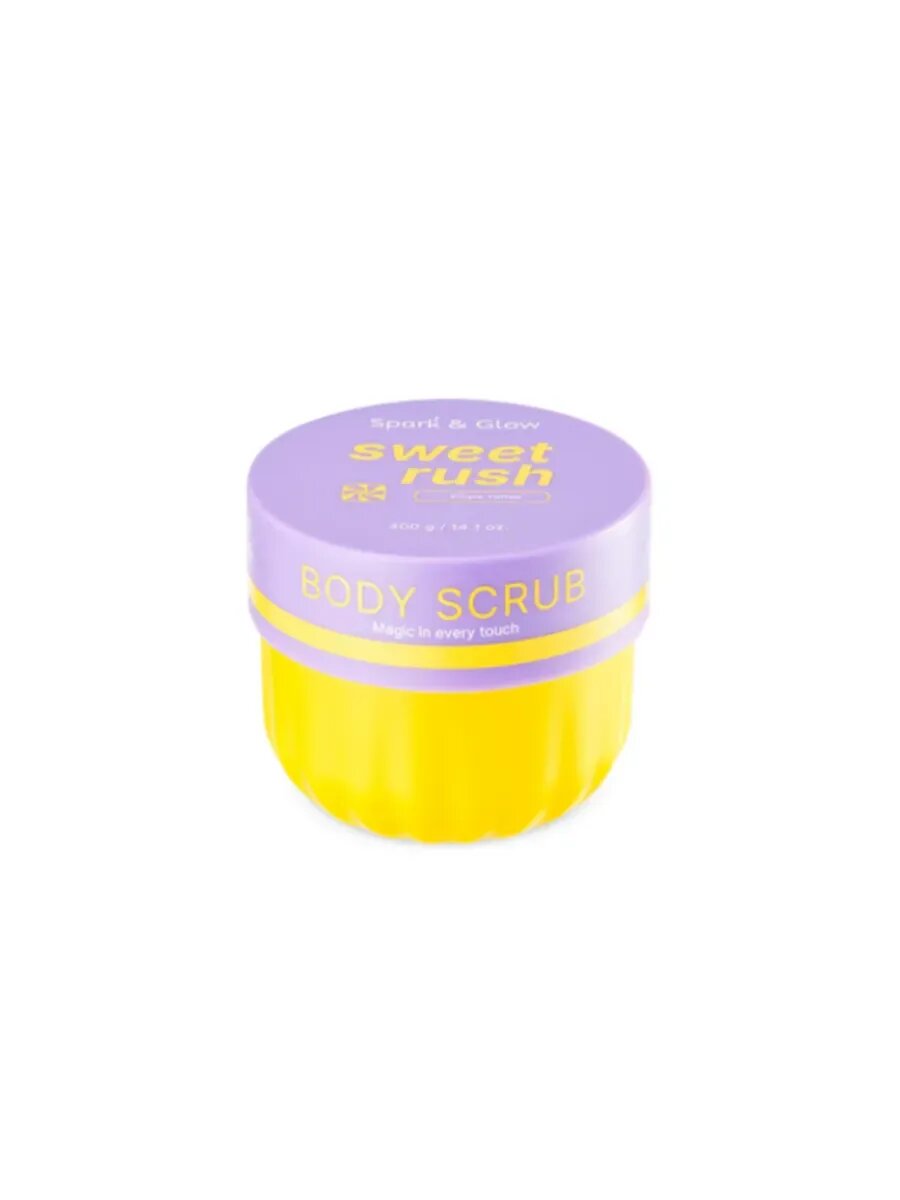 SPARK&GLOW Body scrub purple toffee scent Скраб для т 400 мл