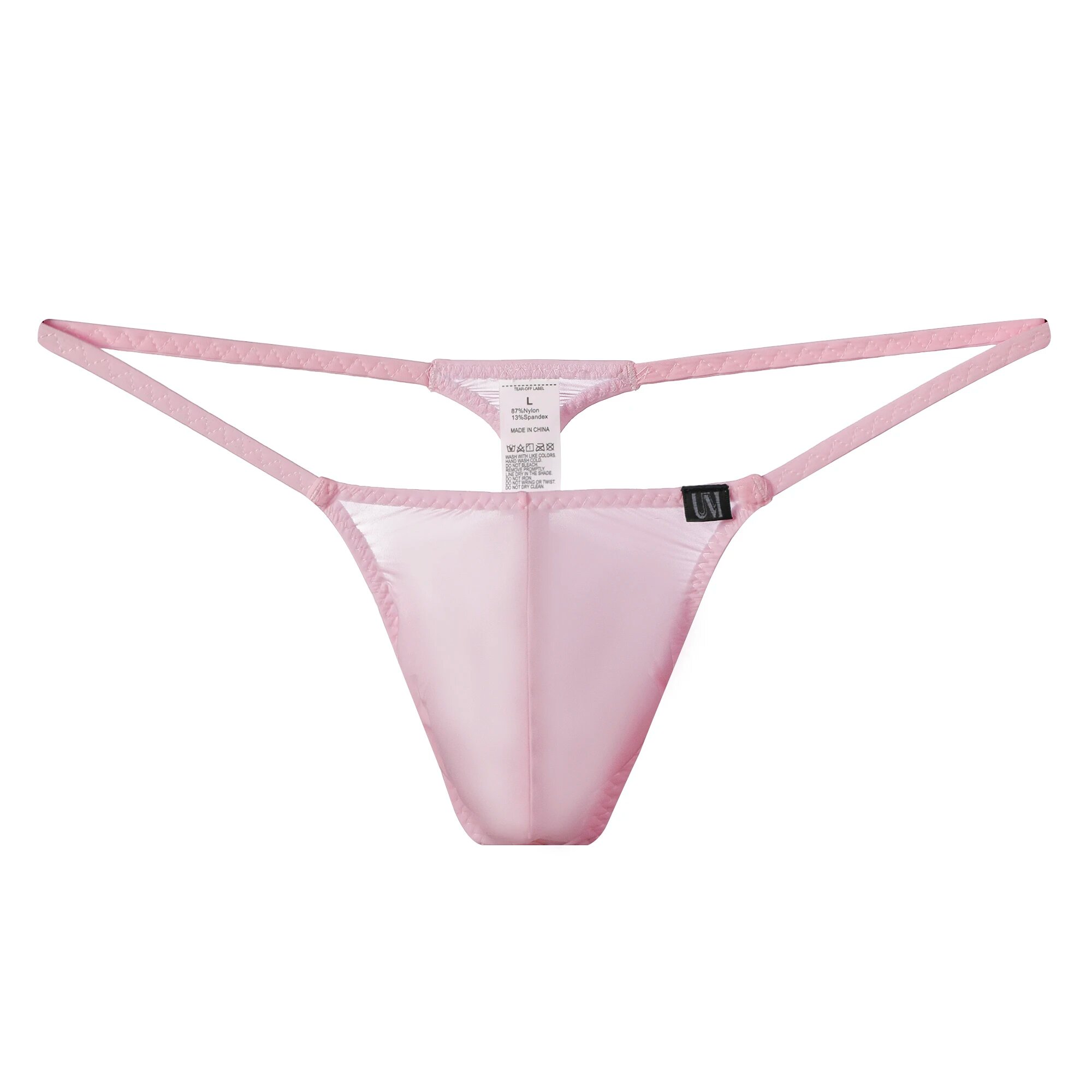 Мужские стринги из ледяного шелка M, Light Pink