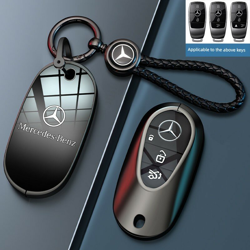 Крышка для ключа Mercedes-Benz с замком-браслетом градиентного черного чернильного оттенка в стиле Mercedes для моделей