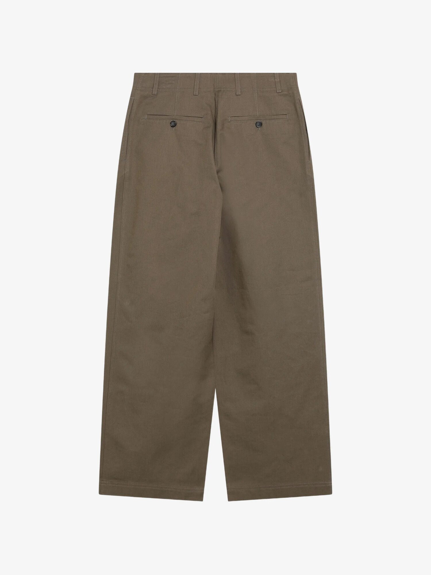 Брюки TOTEME Relaxed twill trousers, размер 36, коричневый — фото 1