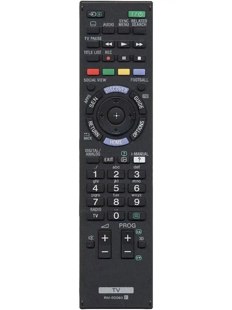 Универсальный пульт ду Sony Smart TV для любого телевизора Сони Смарт ТВ / RM-ED060