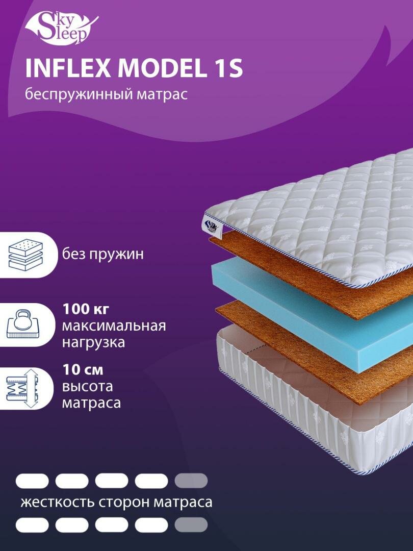 Ортопедический беспружинный матрас SkySleep INFLEX Model 1S на кровать трансформер 145x200