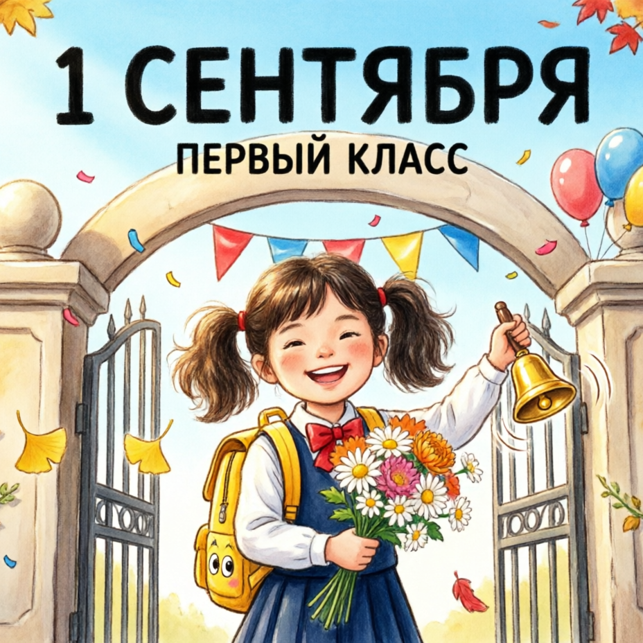 Детская песня для линейки 1-го сентября. Первое сентября. Первый класс. 2026г.