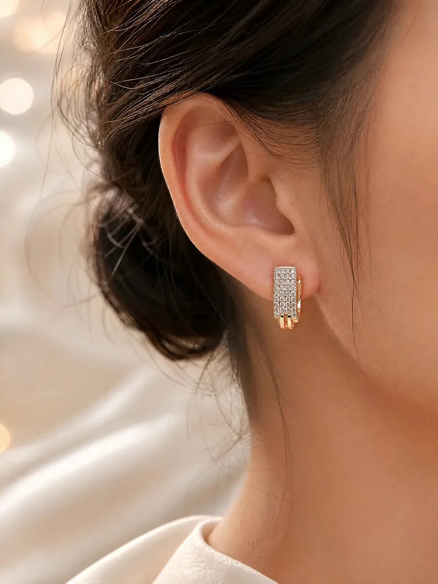 Серьги, фианит