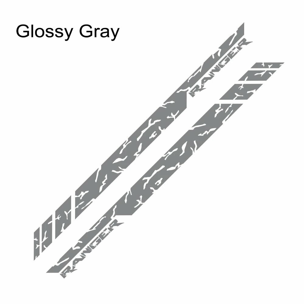 2 шт. наклейки на боковую полосу Ford Ranger Glossy Gray