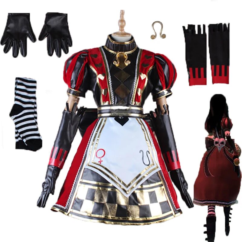 COSNYC Алиса: Madness Returns Косплей костюм M, Costume Full Set