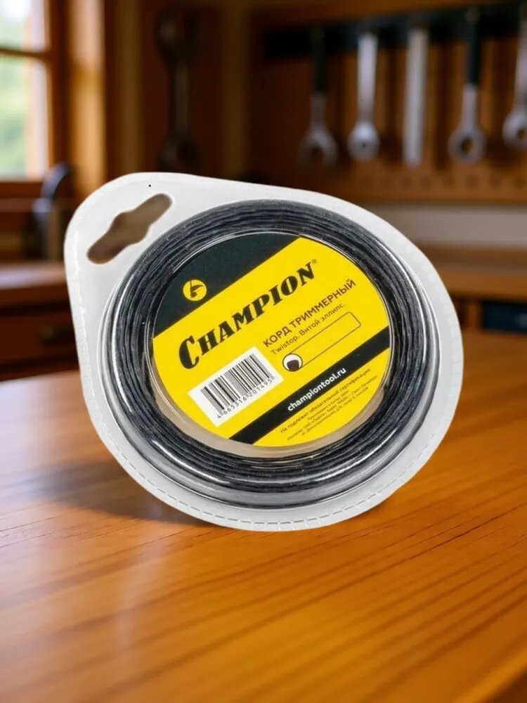 Леска для триммера 2,4 мм CHAMPION Ellipse Twist 2,4мм*50м вит эллипс