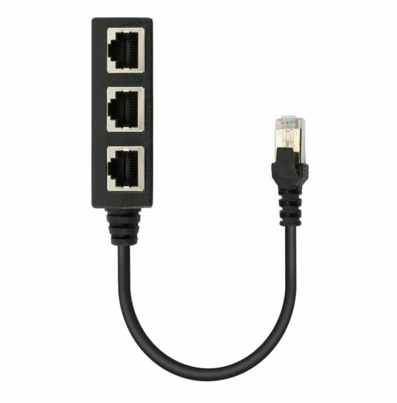 3 в 1 разветвитель RJ45 LAN Ethernet сетевой удлинитель-адаптер RJ45 кабель для расширения сети 1 штекер на 2/3 гнезда