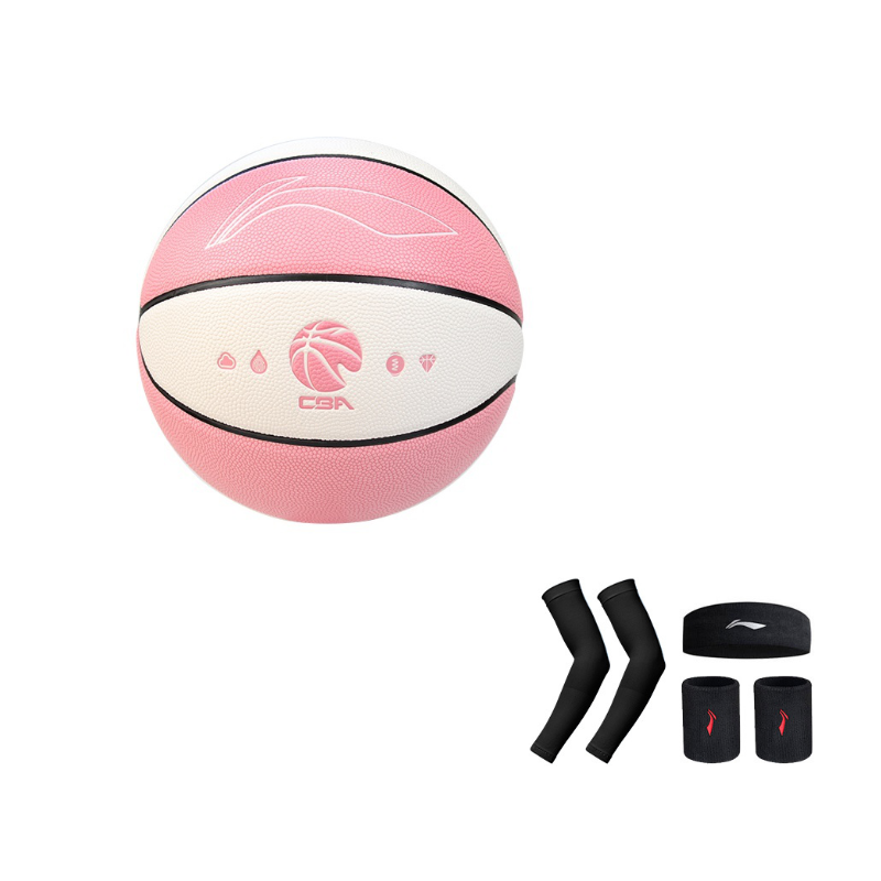 Баскетбольный мяч унисекс Li Ning CBA Collection Pu розовый белый, размер 7