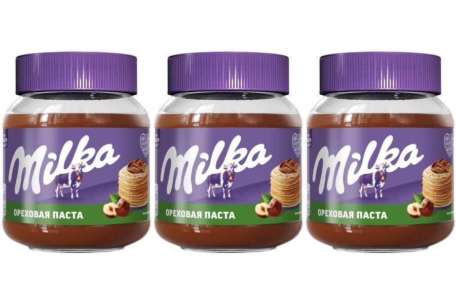 Милка Паста ореховая с добавлением какао, 350 г, 3 шт
