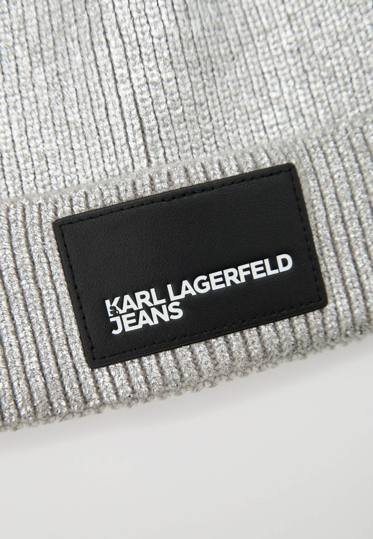 Шапка-бини KARL LAGERFELD JEANS для женщин, размер 56-60, серый — фото 1
