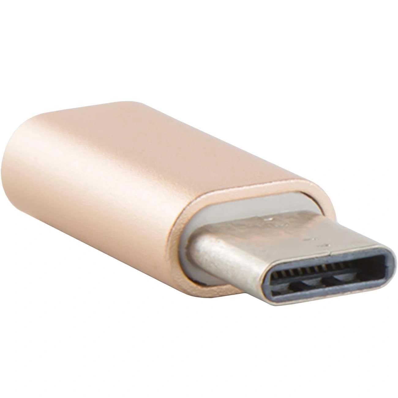 Адаптер-переходник для компьютера Red Line Micro USB-Type-C золотой