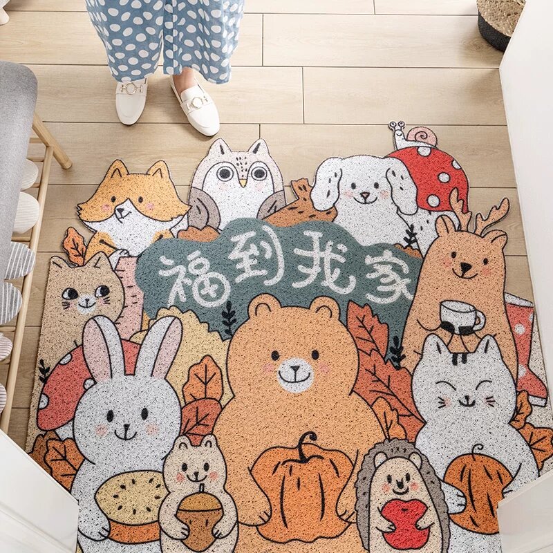 Коврик 80x120 см с осенним рисунком для входа, устойчивый к грязи, нескользящий, водонепроницаемый, напольный коврик