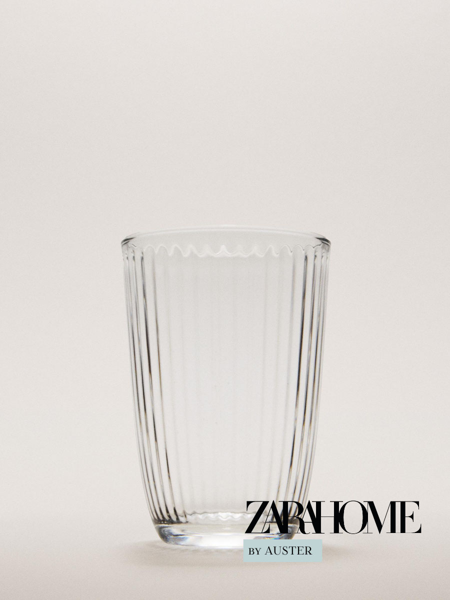 ZARA HOME Стакан граненый 390 мл 1 шт прозрачный-