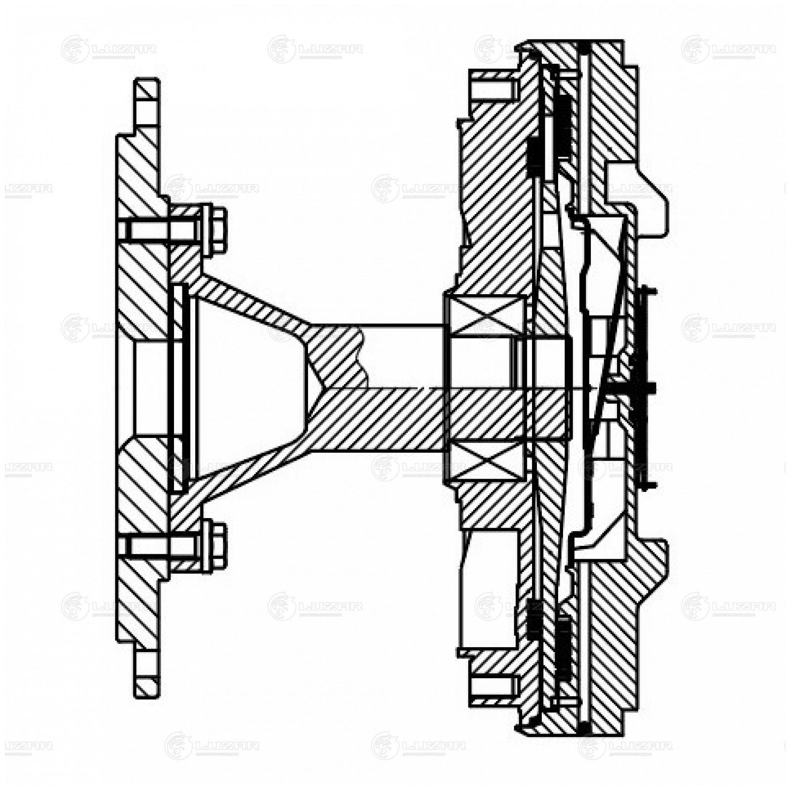 Вискомуфта, без крыльчатки для Мерседес Актрос MP1 1996- oem 5412000022, 5412000122 арт LMC1505