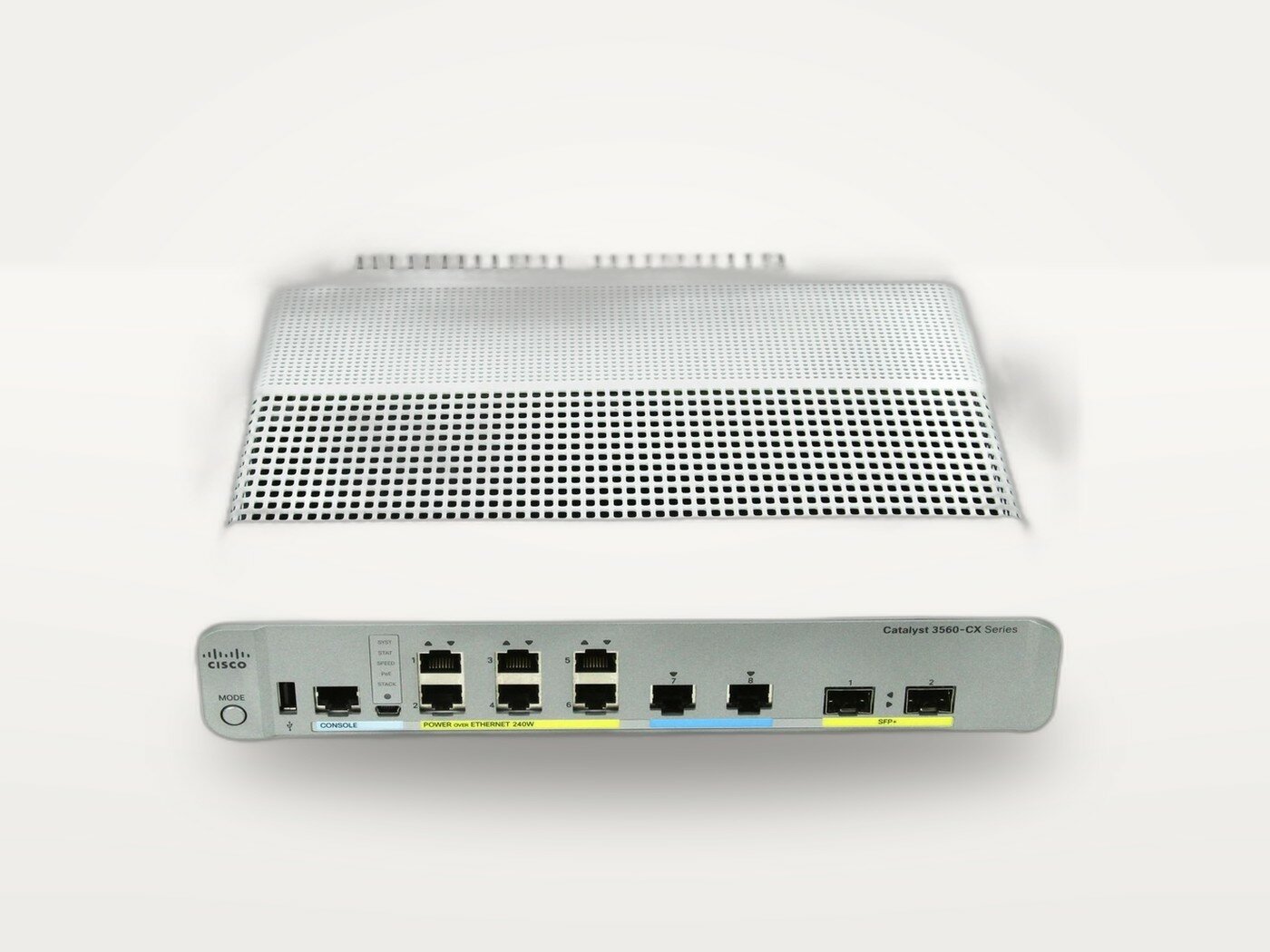 Коммутатор CISCO WS-C3560CX-8XPD-S 3560-CX Switch 6 GE PoE+, 2 MultiGE PoE+, uplinks: 2 x 10G SFP+, IP Base