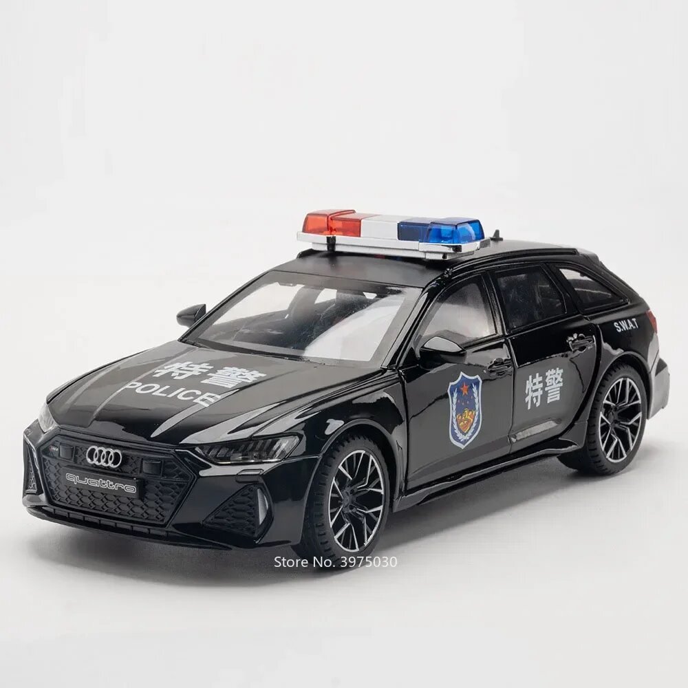 Модель автомобиля Audi RS6, черный, 1:24, Caipo
