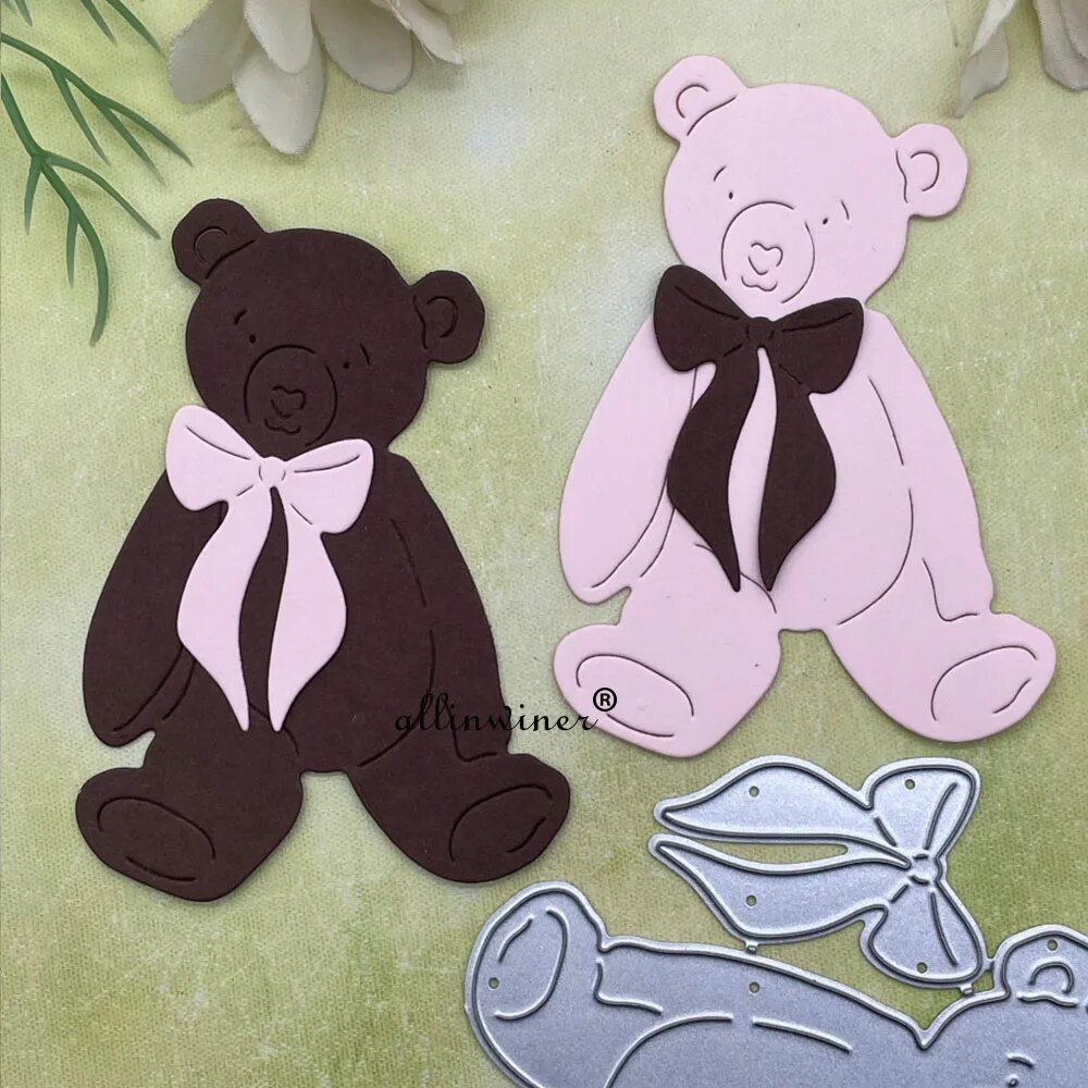 Металлические трафареты Baby Tie Bear для скрапбукинга MUIDE