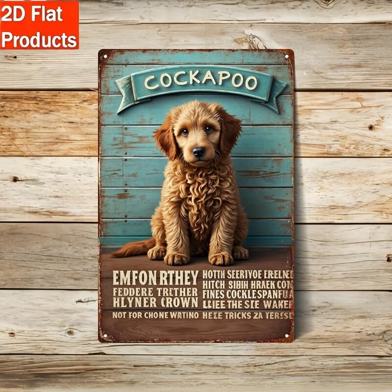 Собака постер на стену, табличка металлическая