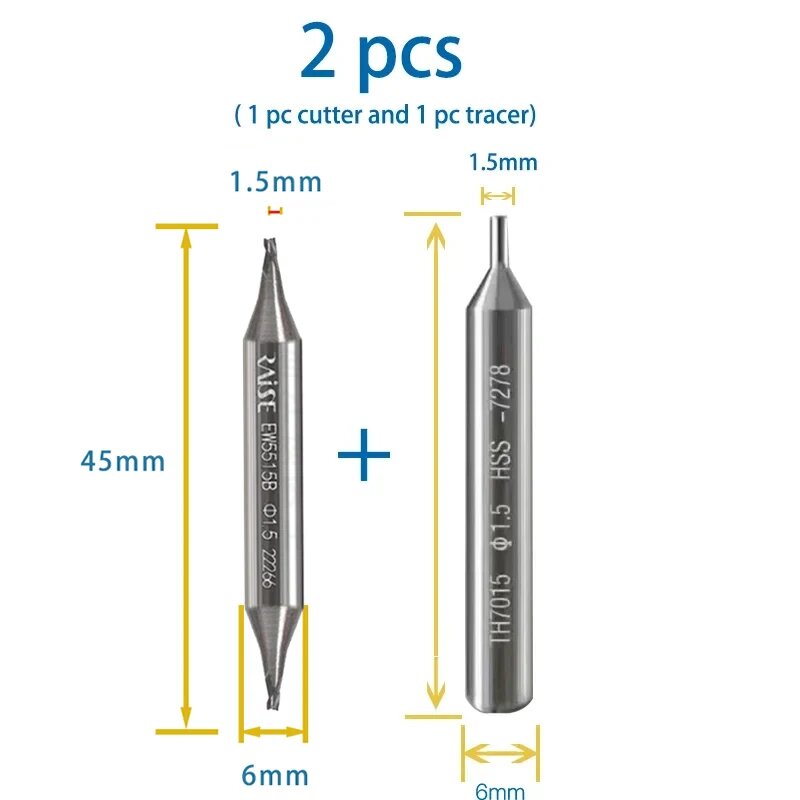 Фреза-трассер RAISE 1.5mm 2шт.