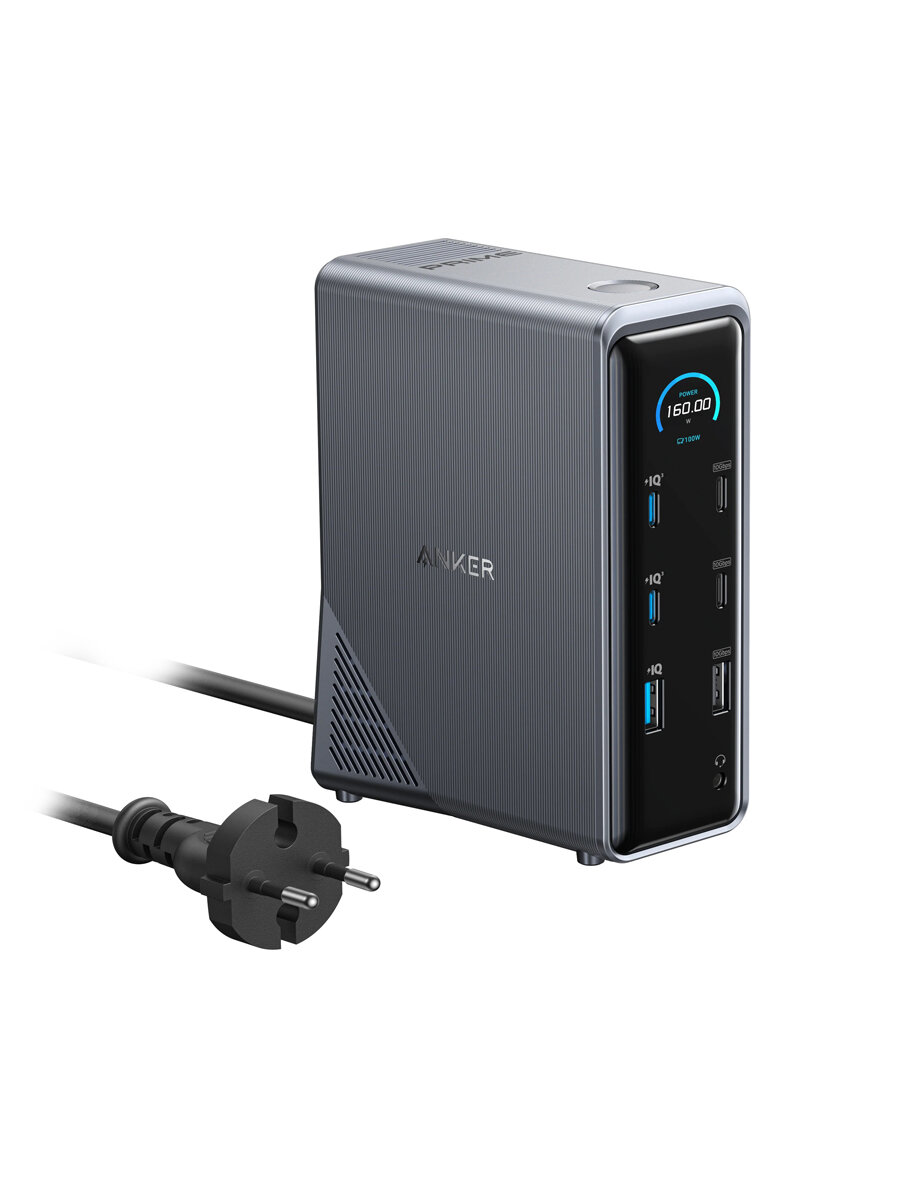 Anker Prime A83B6 160W Charging Station, черный, сетевое зарядное устройство