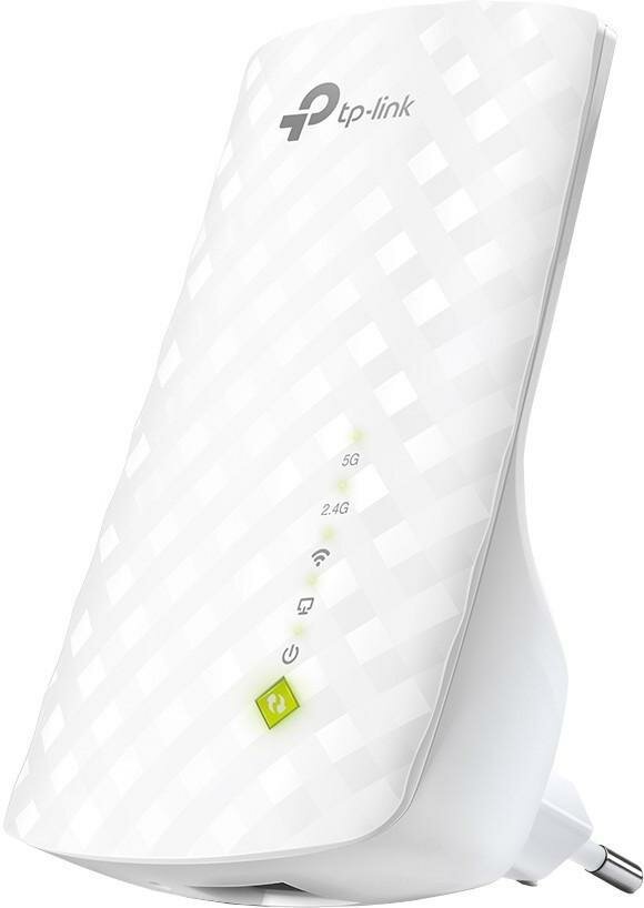 Усилитель Wi-Fi TP-LINK RE220, 802.11abgnac 433Mbps 2.4 ГГц 5 ГГц 1xLAN белый