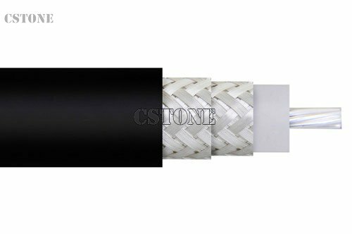 Гибкий RG214 коаксиальный кабель двойной экранированный с чёрный ПВХ-оболочка