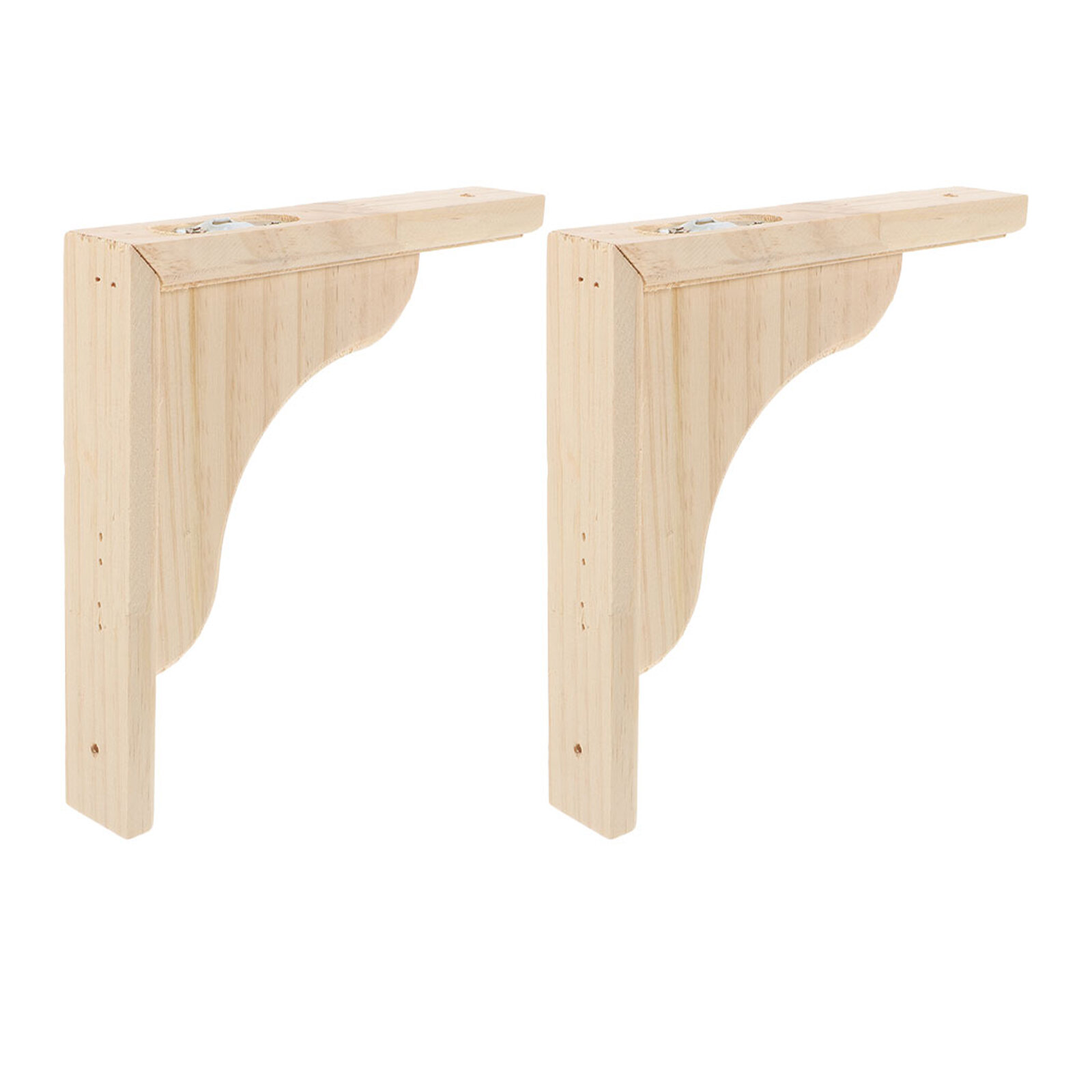 Деревянный треугольный кронштейн для полок бежевого цвета, 2 шт, для крепления подставок