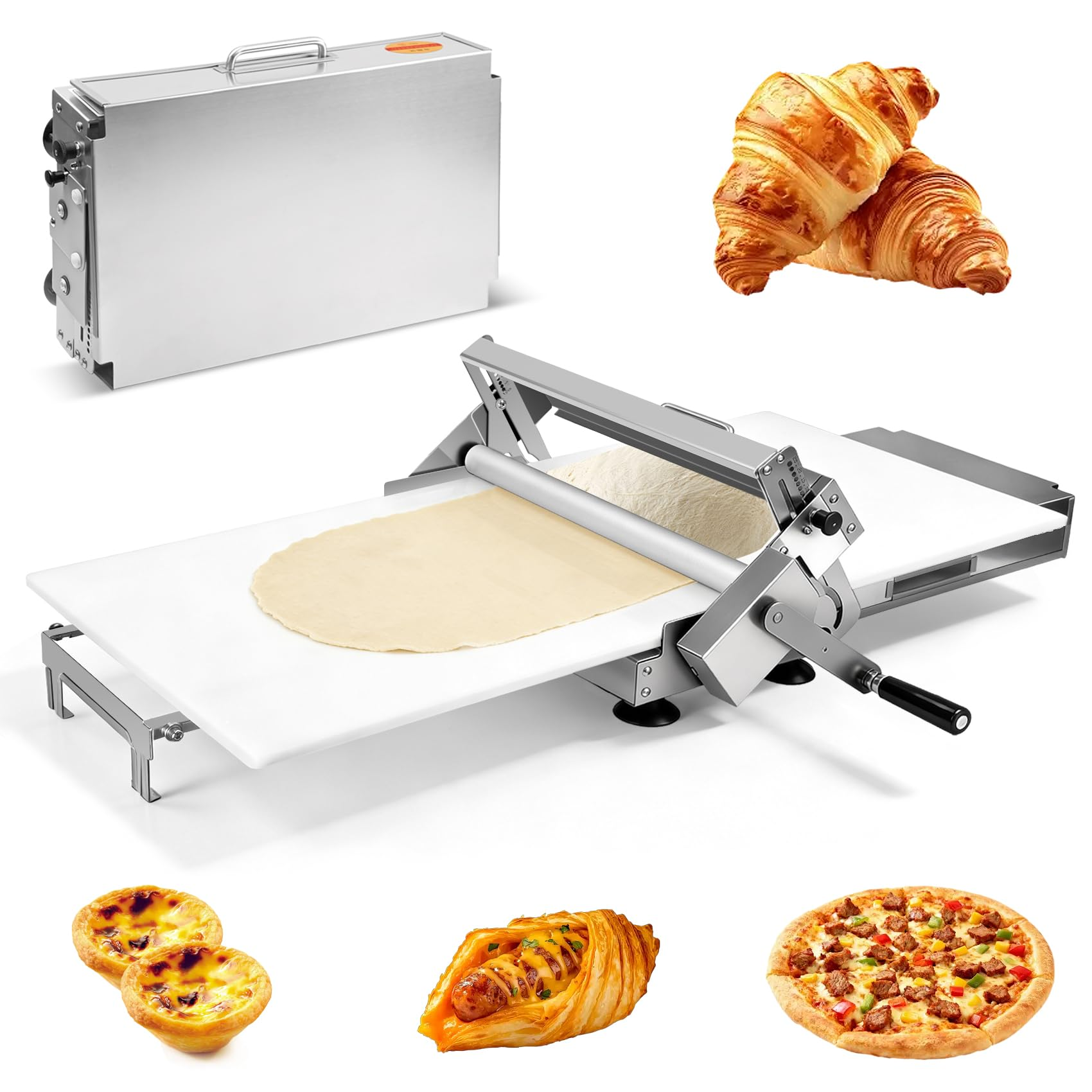 Складная ручная тестораскаточная машина для приготовления слоёного теста и других мучных изделий.