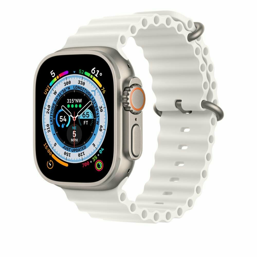 Ремешок для Apple Watch Ultra 49 мм Ocean Band White MQE393FE/A (Original)