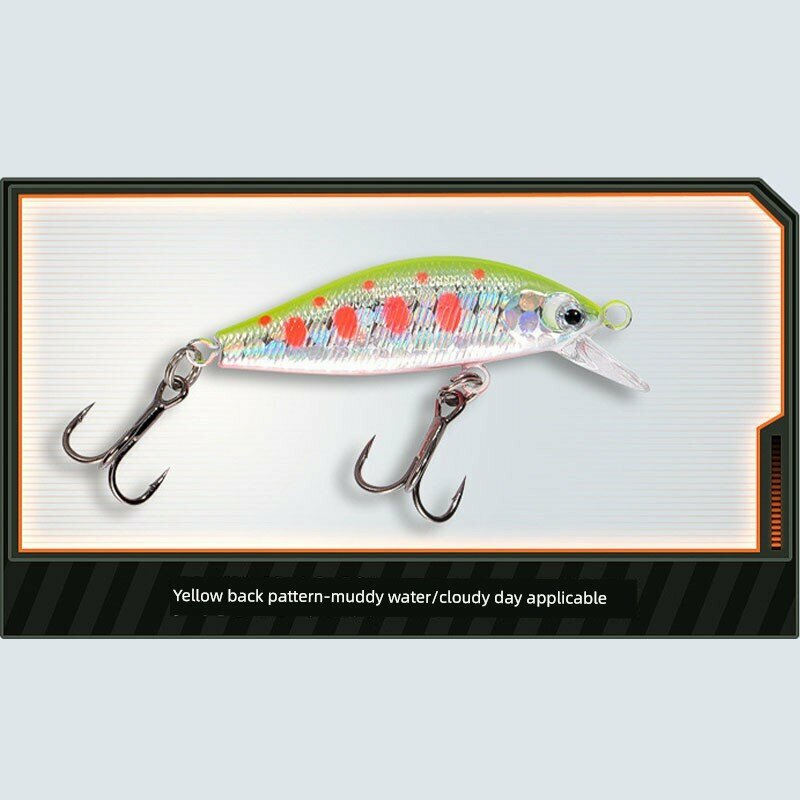 Микроприманка-минноу, медленно тонущая, для ловли форели в ручьях, красноокой рыбы, белоногой рыбы, с одинарным