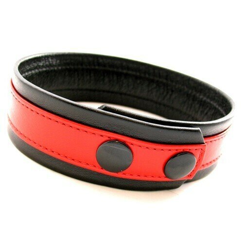 Ошейник / накладка на бицепс "H2H Leather Armband Or Collar Red" / H2H / Красный / Размер L