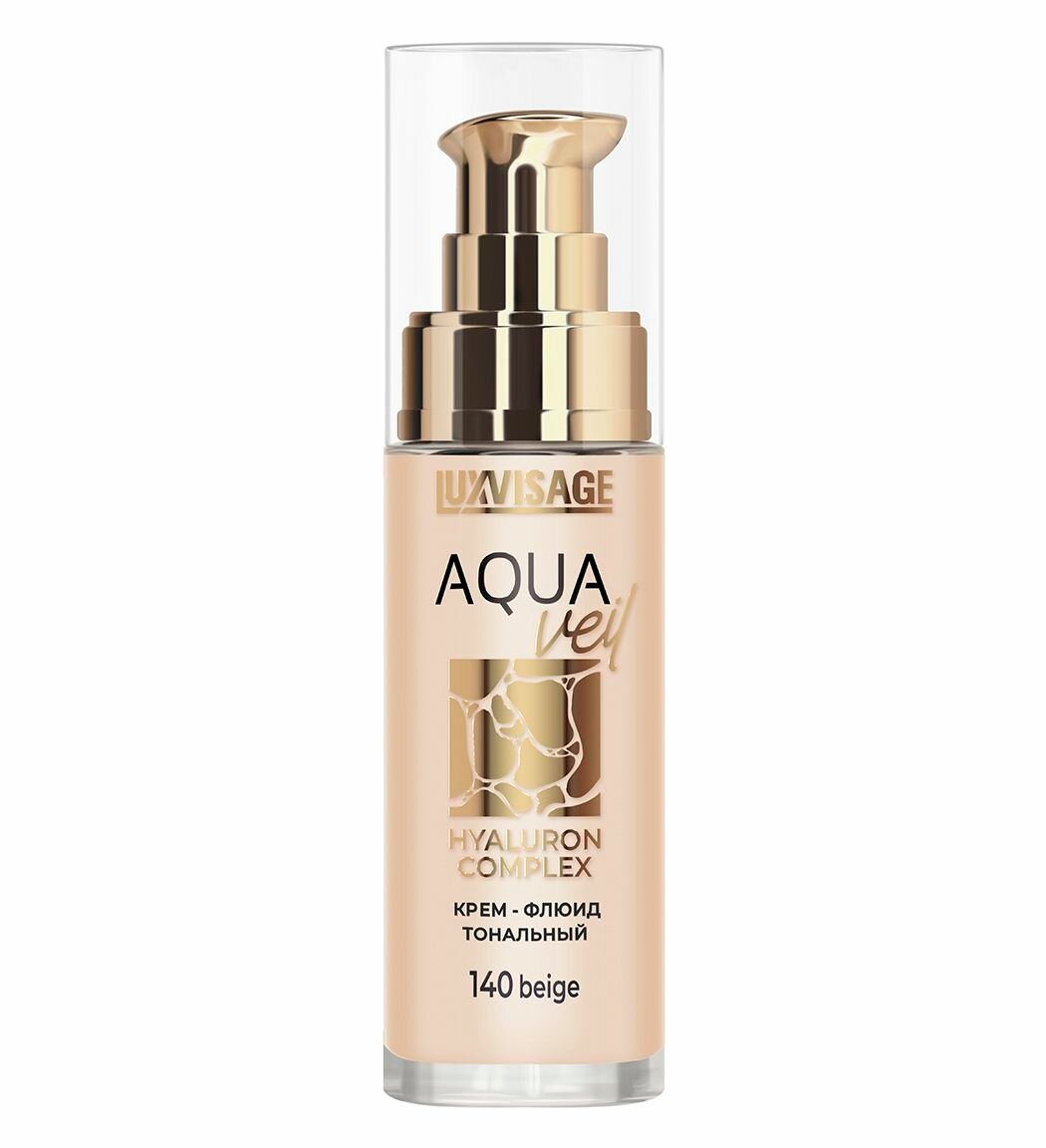 LUXVISAGE Крем-флюид тональный AQUA veil HYALURON COMPLEX, тон 140