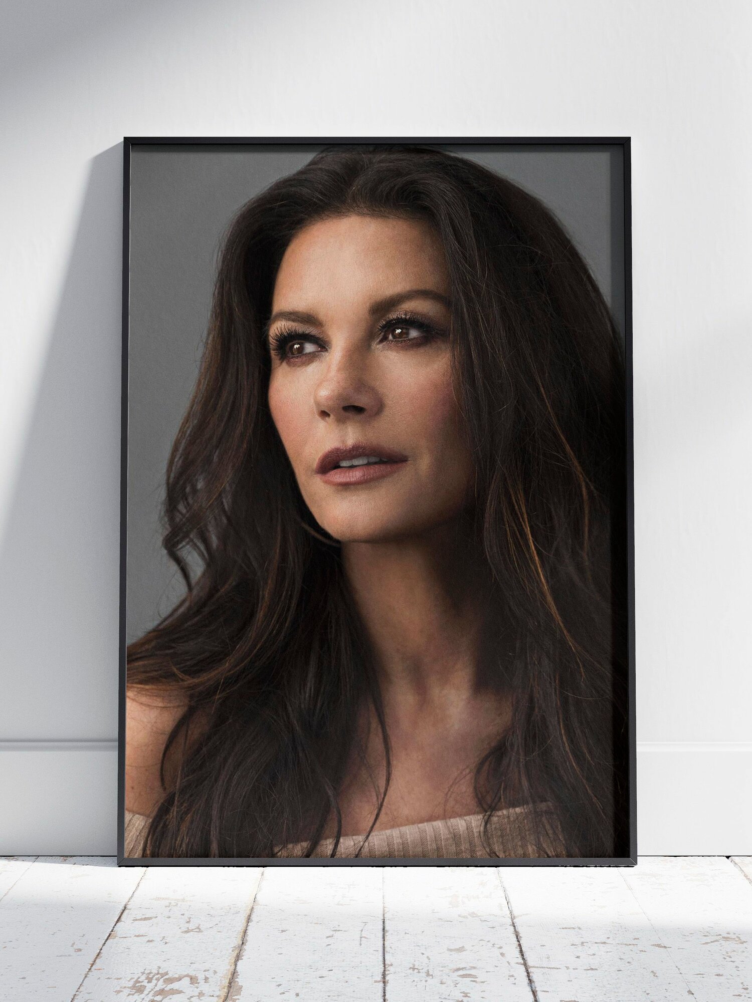 Плакат на стену для интерьера Кэтрин Зета Джонс (Catherine Zeta Jones 8) - Постер по актеру фильма, кино, сериала формата A4 (21x30 см)