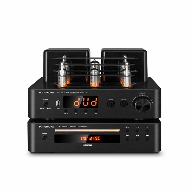 Ламповый усилитель Hi-Fi HT-80 400Вт, Bluetooth 5.0, Оптика, Коаксиал, Караоке, Транзисторы Toshiba, Пульт ДУ